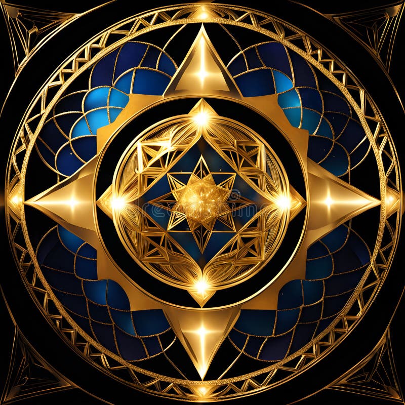 A Complex Geometric Design with a Symmetrical Layout. Stock ...