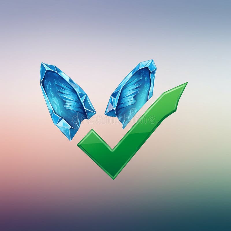 A Digitally Created Image Featuring Two Blue Crystal Formations with a ...