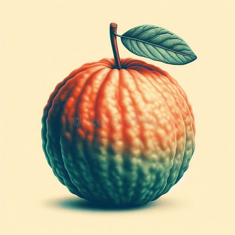 Surreal Guava Fruit Illustration Stock Illustration - Illustration of ...