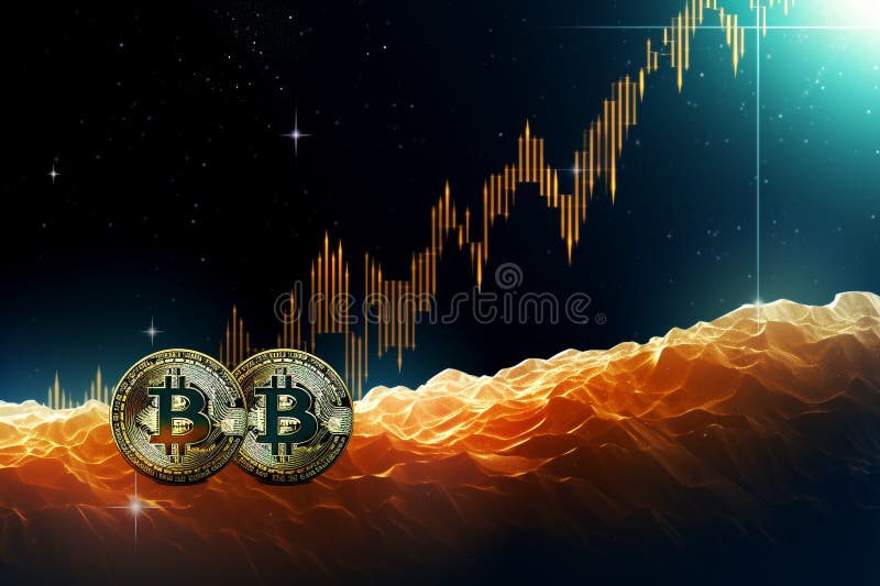 Digitally Crafted Image of Upward Trending Graph Signifying Bitcoin S ...