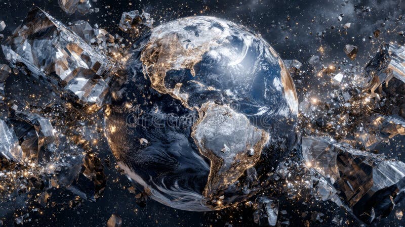 A Digitally Created Picture Depicts a World in Ruins, Highlighting the ...