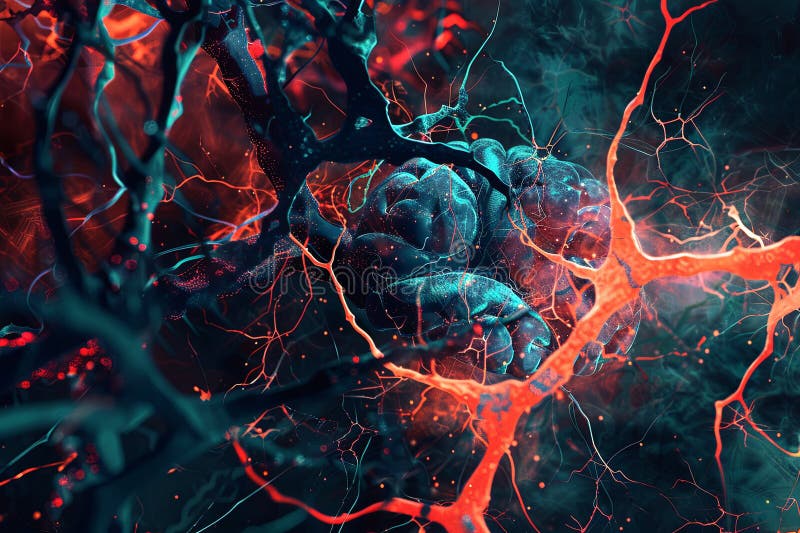 A Digitally-created Plexus Model of a Brain with Intertwined Neural ...