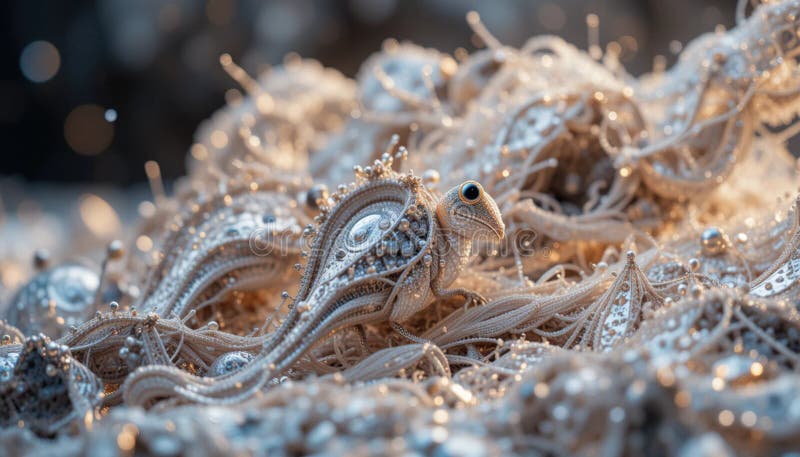 Digitally Created Watercolor Painting of a Vibrant Sunset with Strong ...