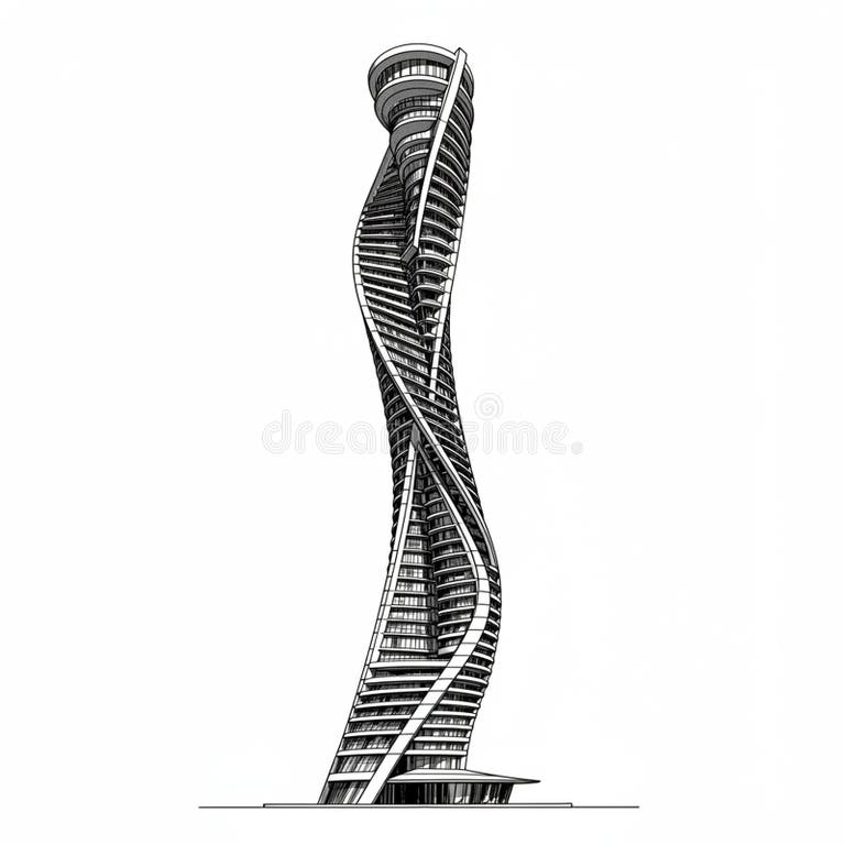 A Digitally Designed Skyscraper with a Twisting, Helix-like Structure ...