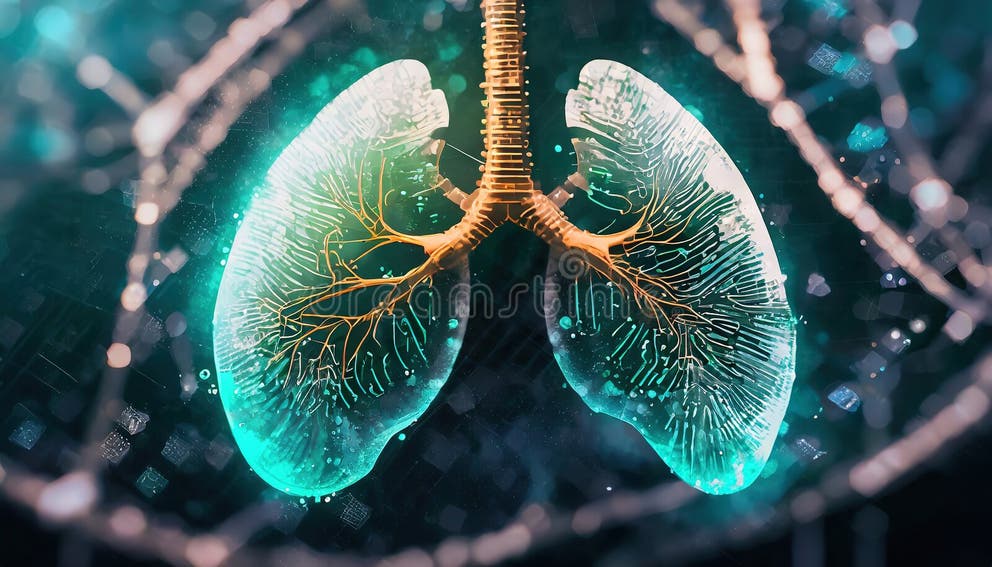 A Digitally Enhanced Illustration of Lungs, Showcasing Advanced ...