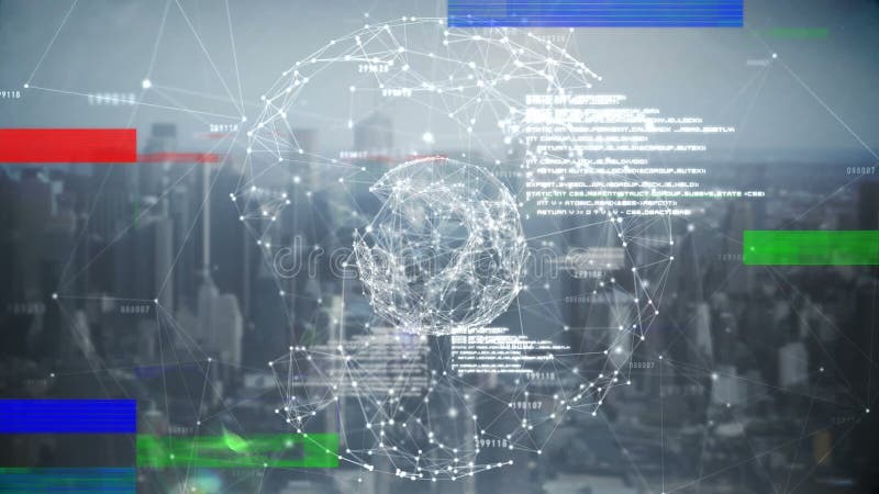 Digitally Generated Animation of a 3d Turning Globe with Sizzling in ...