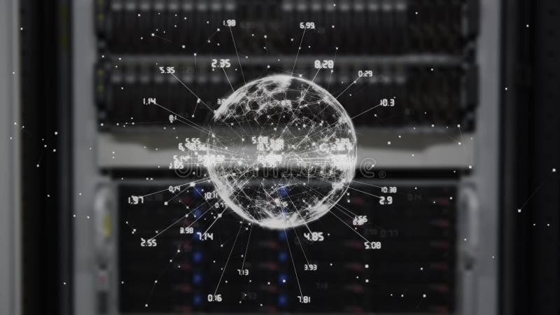 Digital Sphere with Numbers Stock Video - Video of montage, dimensional ...