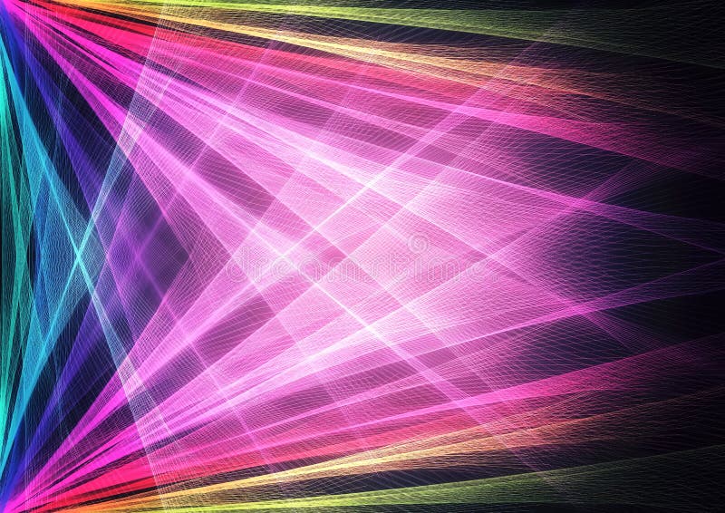 Abstract Colorful Lines of Light Shining in the Dark Stock Illustration ...