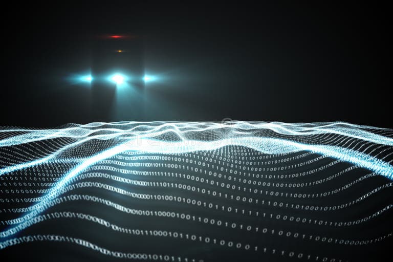 Digitally Generated Binary Code Landscape Stock Photo - Image of ...