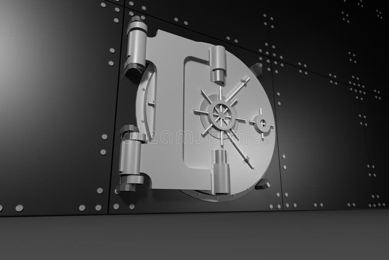 Digitally Generated Closed Safe Stock Illustration - Illustration of ...