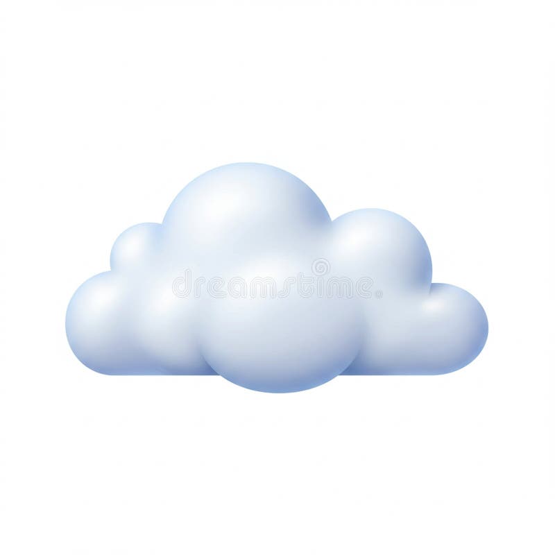 A Digitally Generated Cloud Illustration with a Smooth, Rounded Shape ...