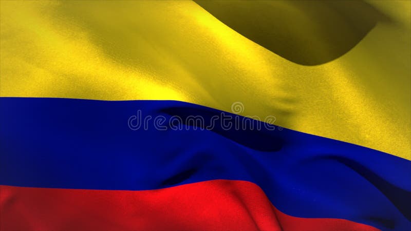 Colombia Flag Waving 3d. Abstract Background. Loop Animation Stock ...