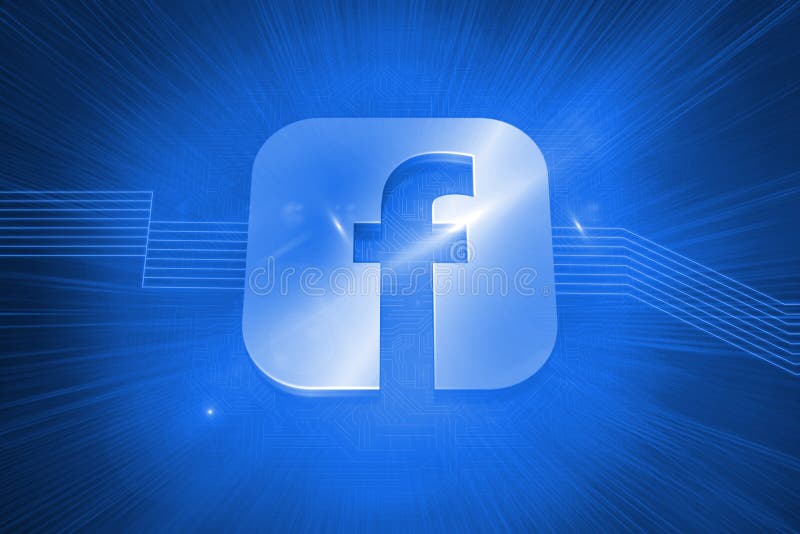 Digitally Generated Glowing Social Media Sign Editorial Image ...