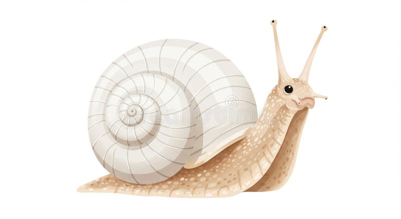 A Digitally Generated Illustration of a Realistic Snail Features a ...