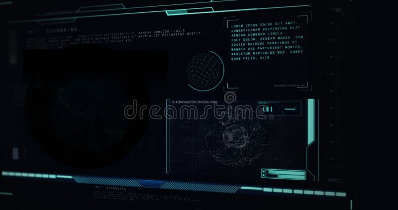 Digitally Generated Image of Black Mathematical Symbol on Hud Interface ...