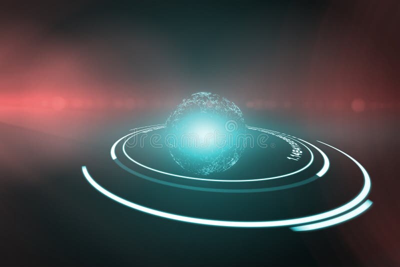 Digitally Generated Image of Earth with Illuminated Light Trail 3d ...