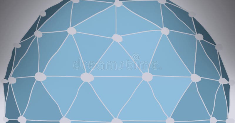 Digitally Generated Image of Globe of Network of Connections Against ...