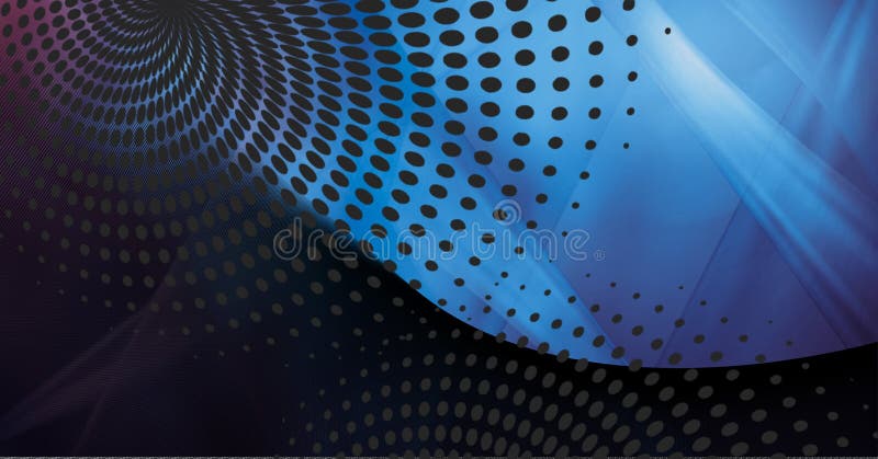 Digitally Generated Image of Multiple Dots Against Blue Technology ...