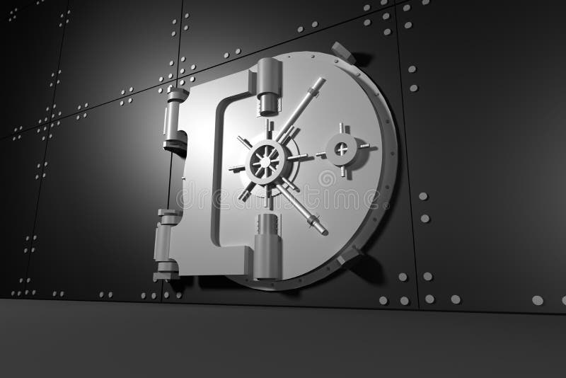 Digitally Generated Locked Safe Stock Illustration - Illustration of ...