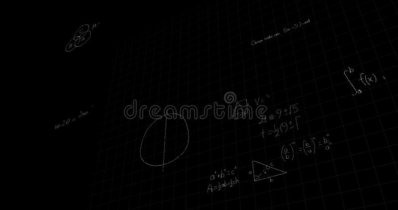 Math Formulas on Blackboard Stock Video - Video of formulas, mathematic ...
