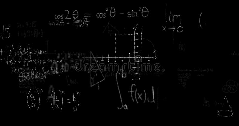 Math Formulas on Blackboard Stock Video - Video of formulas, mathematic ...