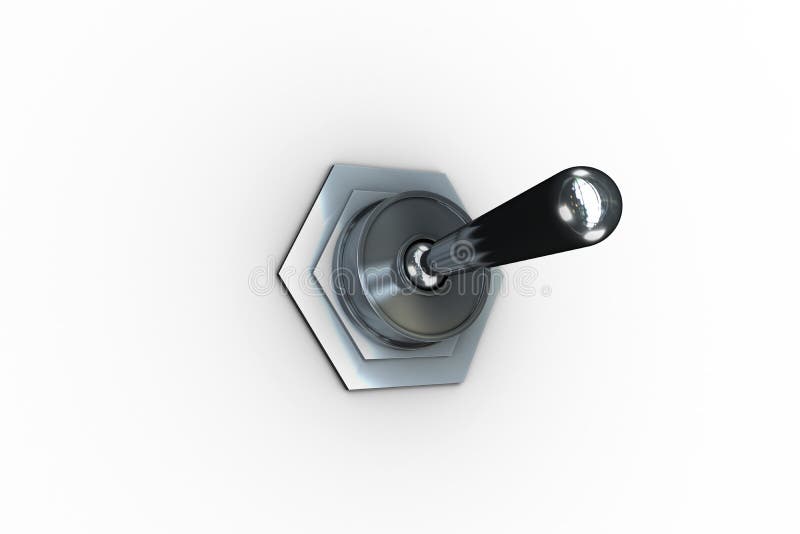 Digitally Generated Metal Flip Switch Stock Illustration - Illustration ...