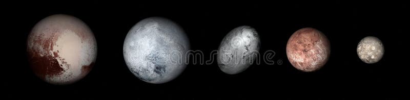 Dwarf Planets Pluto, Eris, Haumea, Makemake and Ceres Stock ...