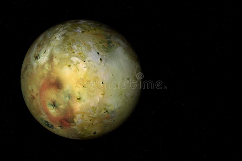 Io, the Moon of Jupiter - Solar System Stock Illustration ...