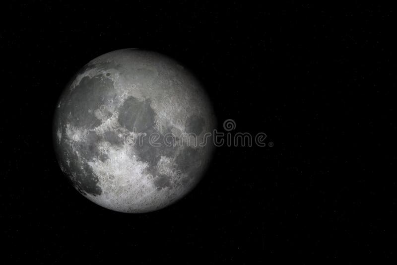 Moon of Earth - Solar System Stock Illustration - Illustration of ...