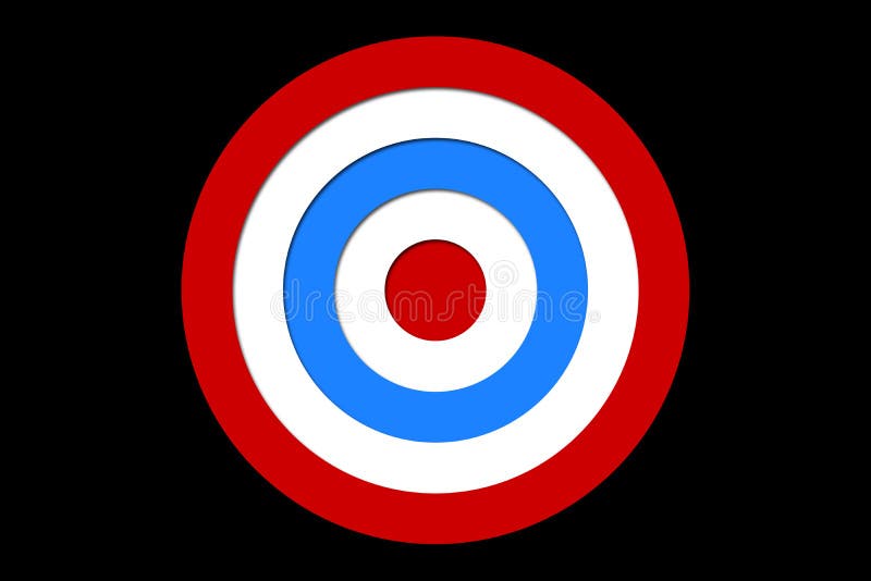 Digitally Generated Red and Blue Target Stock Illustration ...