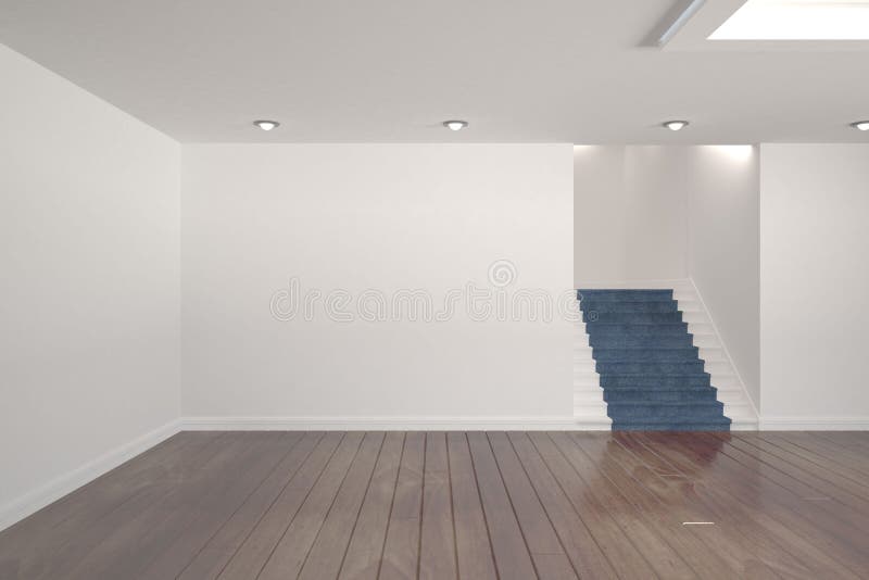 Digitally Generated Room with Stairs Stock Illustration - Illustration ...