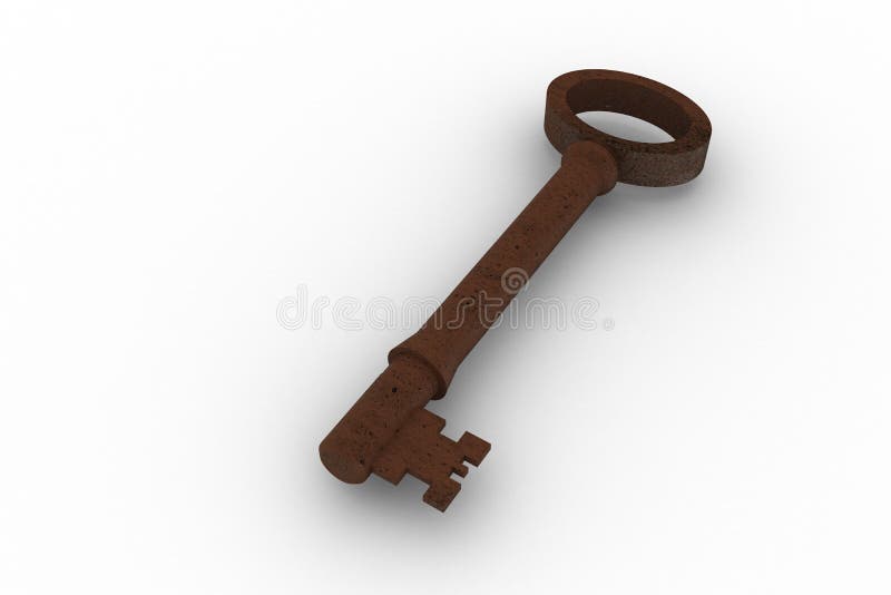 Rusty Key stock illustration. Illustration of unlock, design - 3749859