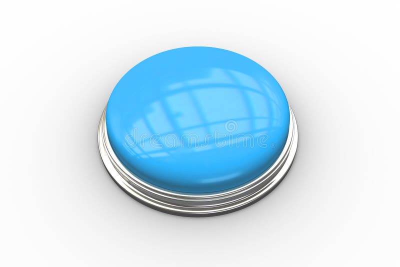 Digitally Generated Shiny Blue Push Button Stock Illustration ...