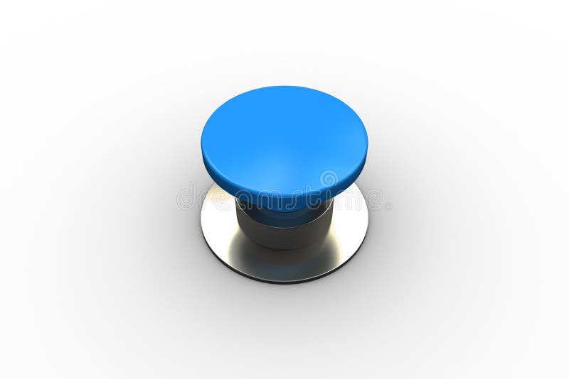 Blue Push Button with Paragraph Symbol - 3D Rendering Stock ...