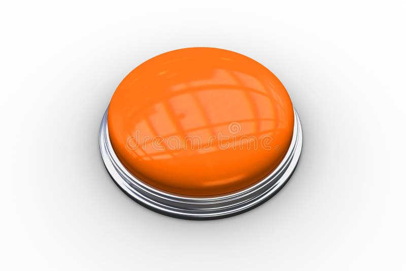Digitally Generated Shiny Orange Push Button Stock Illustration ...