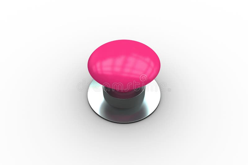 Digitally Generated Shiny Pink Push Button Stock Illustration ...