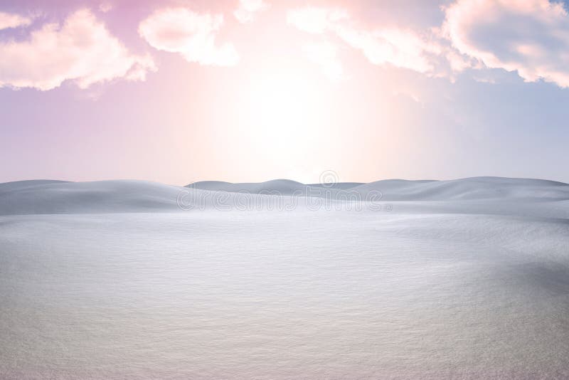 Digitally Generated Snowy Land Scape Stock Illustration - Illustration ...