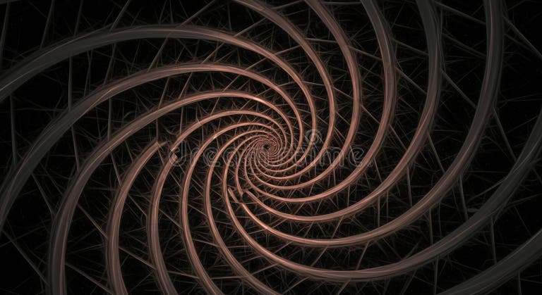 A Digitally Generated Spiral Pattern Composed of Numerous Overlapping Loops Create Stock ...