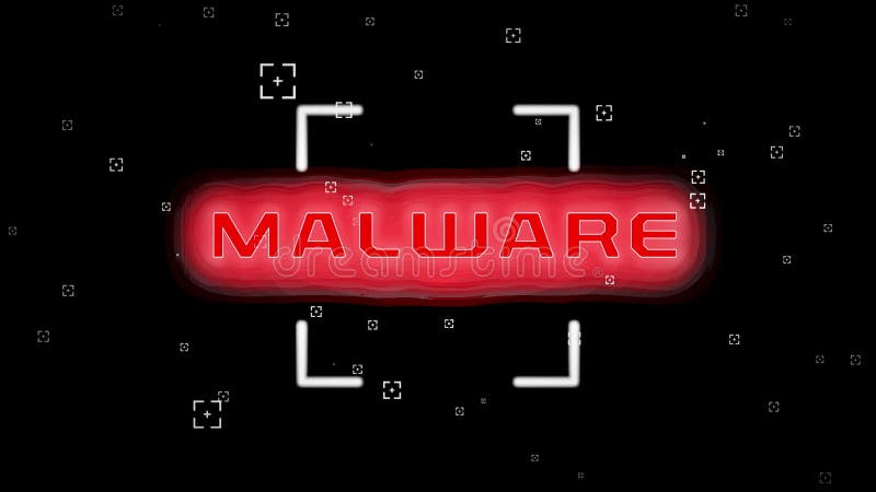 Digitally Generated Video of Malware Text on Red Cloud and Scope ...