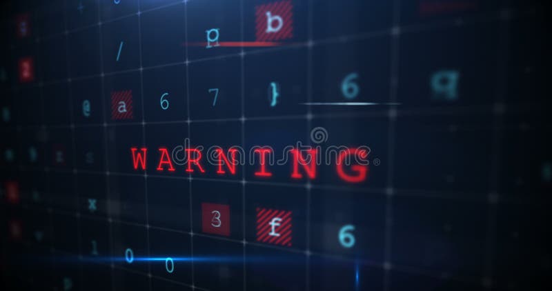 Digitally Generated Warning Sign for Online Fraud Stock Illustration ...