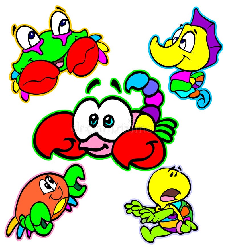 Cute shellfish stock vector. Illustration of characters - 182411388