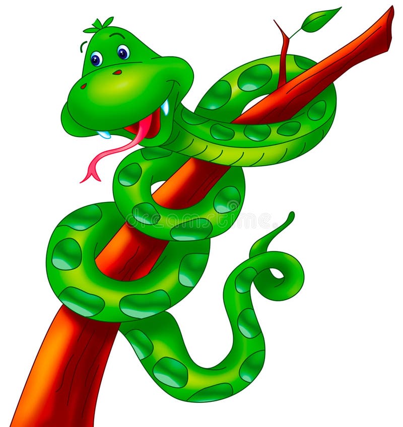 Funny snake stock illustration. Illustration of digitally - 182415494