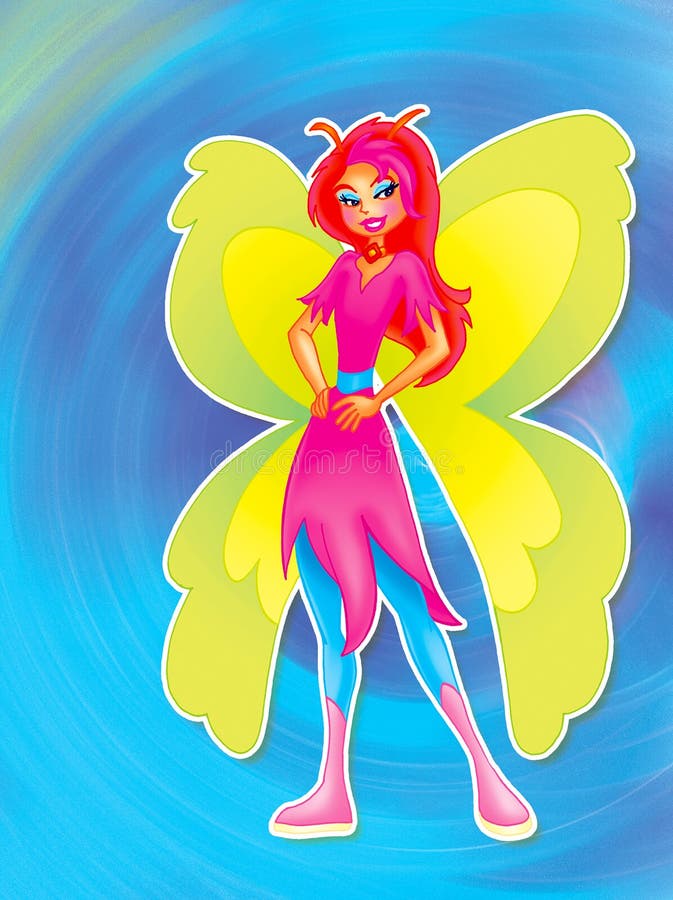 Pretty fairy stock illustration. Illustration of digital - 207696437