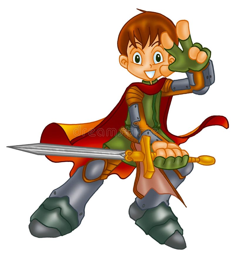 Warrior kid stock illustration. Illustration of cartoon - 244316296