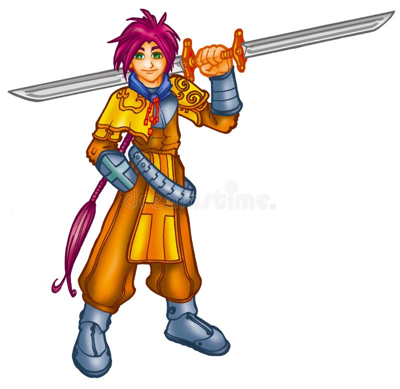 Warrior prince stock illustration. Illustration of weapon - 244316229