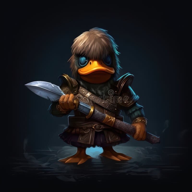 Duck Warrior. Created by Generative Artificial Intelligence Stock ...