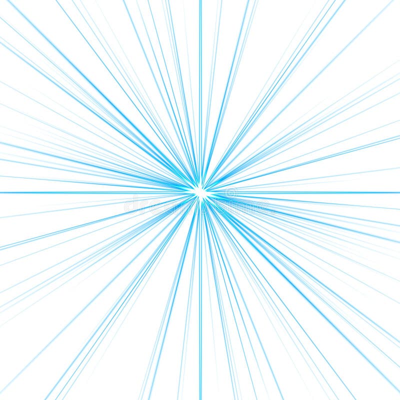 Digitally Rendered Blue Sunrays Isolated on White Background. Stock ...