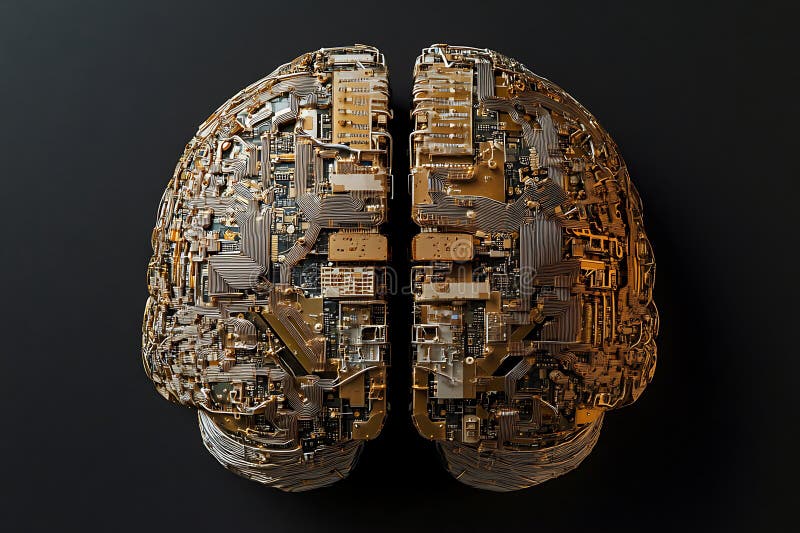 Artificial Intelligence Brain: a Conceptual Design Showing Circuitry on ...
