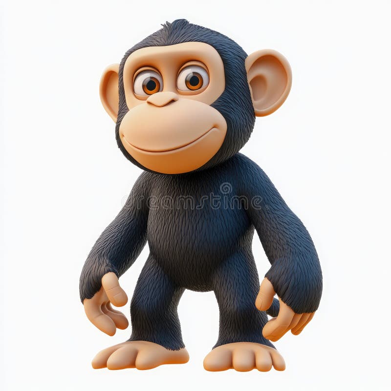 Black White Chimp Cartoon Stock Illustrations – 2,055 Black White Chimp ...