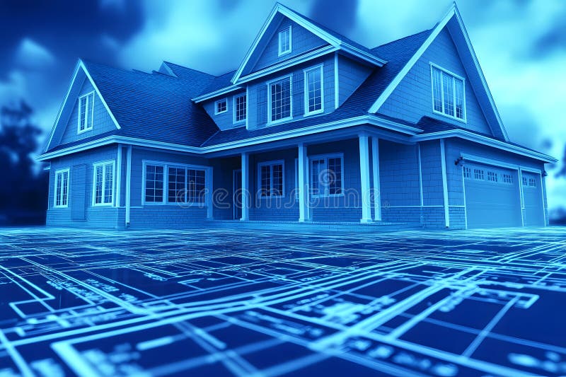 Superimposed Blueprints Stock Illustrations – 12 Superimposed ...